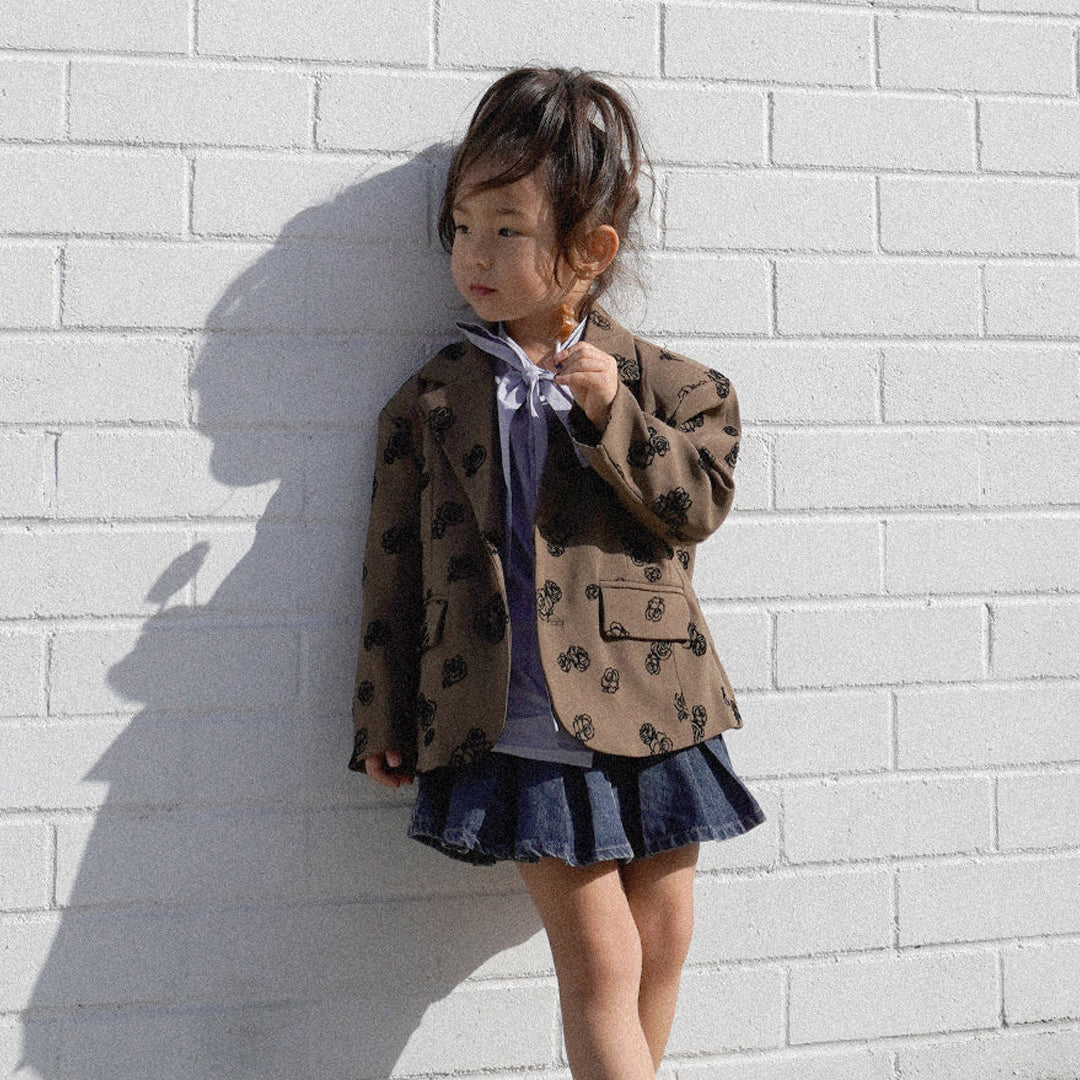 Unisex Velvet Roses Brown Blazer | Tim & Gerry's Kids Boutique – Tim ...