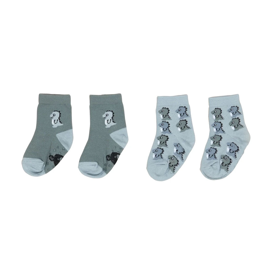 Dino 2PK Socks - Old Slate + Slate – Tim & Gerry's Kids Boutique